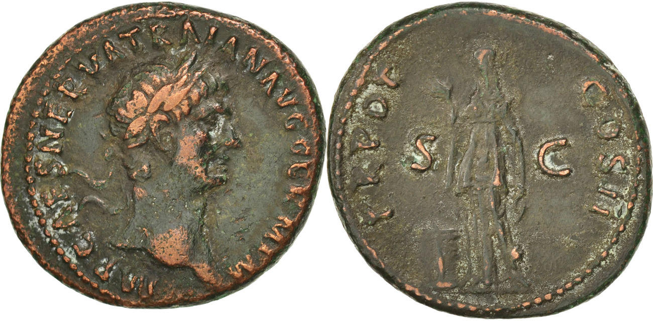 As Münze, Trajan, Rome, SS, Bronze, RIC:392 | MA-Shops
