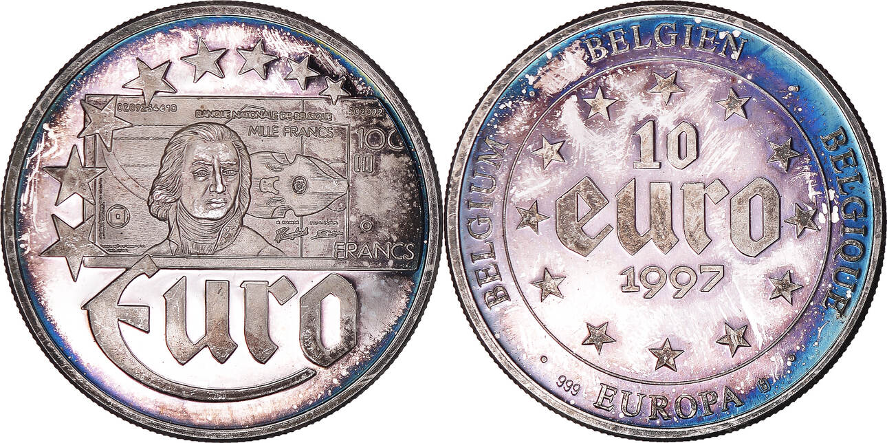 Frankreich 10 Euro 1997 Europa, Belgium, VZ+, Silber | MA-Shops