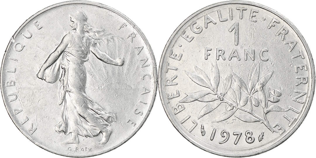Frankreich Franc 1978 Paris Münze, Semeuse, Paris, SS, Nickel, KM:925.1 | MA-Shops