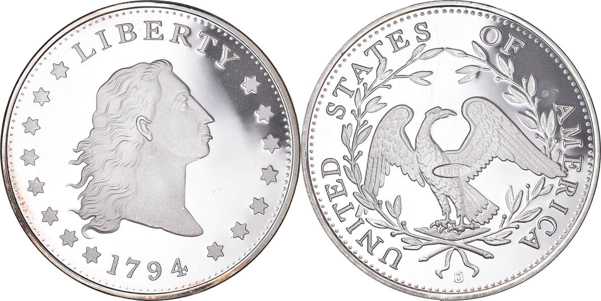United States of America Medaille 1794 Reproduction Silver Dollar ...