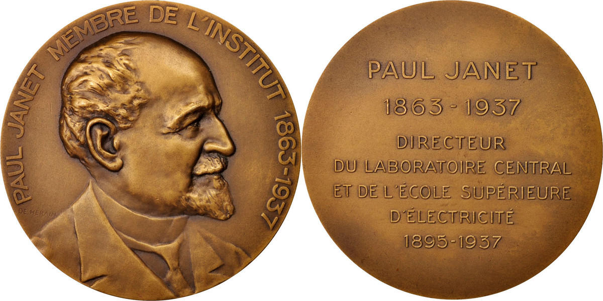 Frankreich Medaille 1937 Medal, Paul Janet, Membre de l'Institut ...