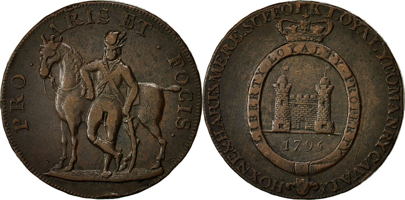 Großbritannien Halfpenny Token 1795 Münze, Liberty - Loyalty - Property ...