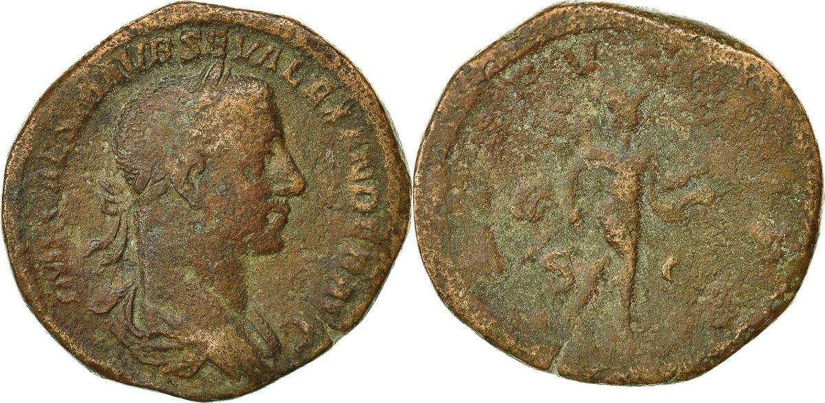 Sesterz AD 226 Rome Münze, Severus Alexander, Rome, S+, Kupfer, RIC ...