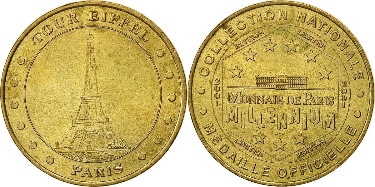 Frankreich betaalpenning 2001 Token, Touristic token, Tour Eiffel n°2 ... Frankreich betaalpenning 2001 Token, Touristic token, Tour Eiffel n°2 ...