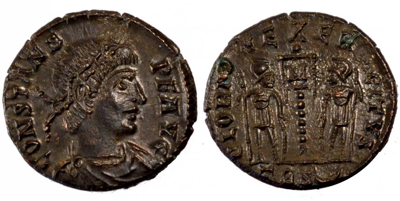 Nummus Constans, Trier, Kupfer, VZ, Cohen:65 | MA-Shops