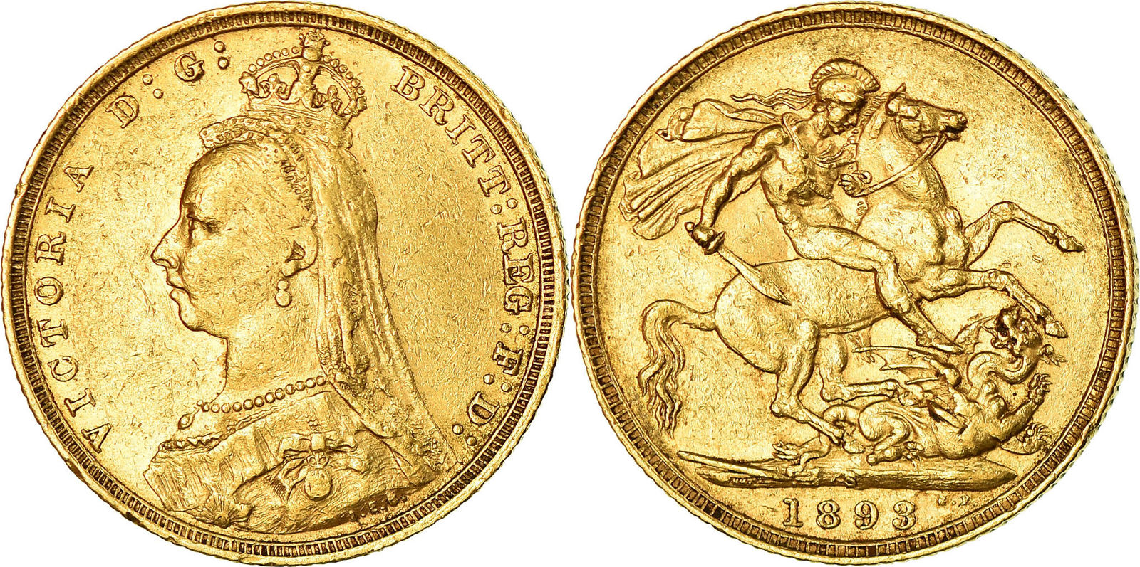 Australien Sovereign 1893 S Münze, Victoria, Sydney, SS, Gold, KM:13 ...