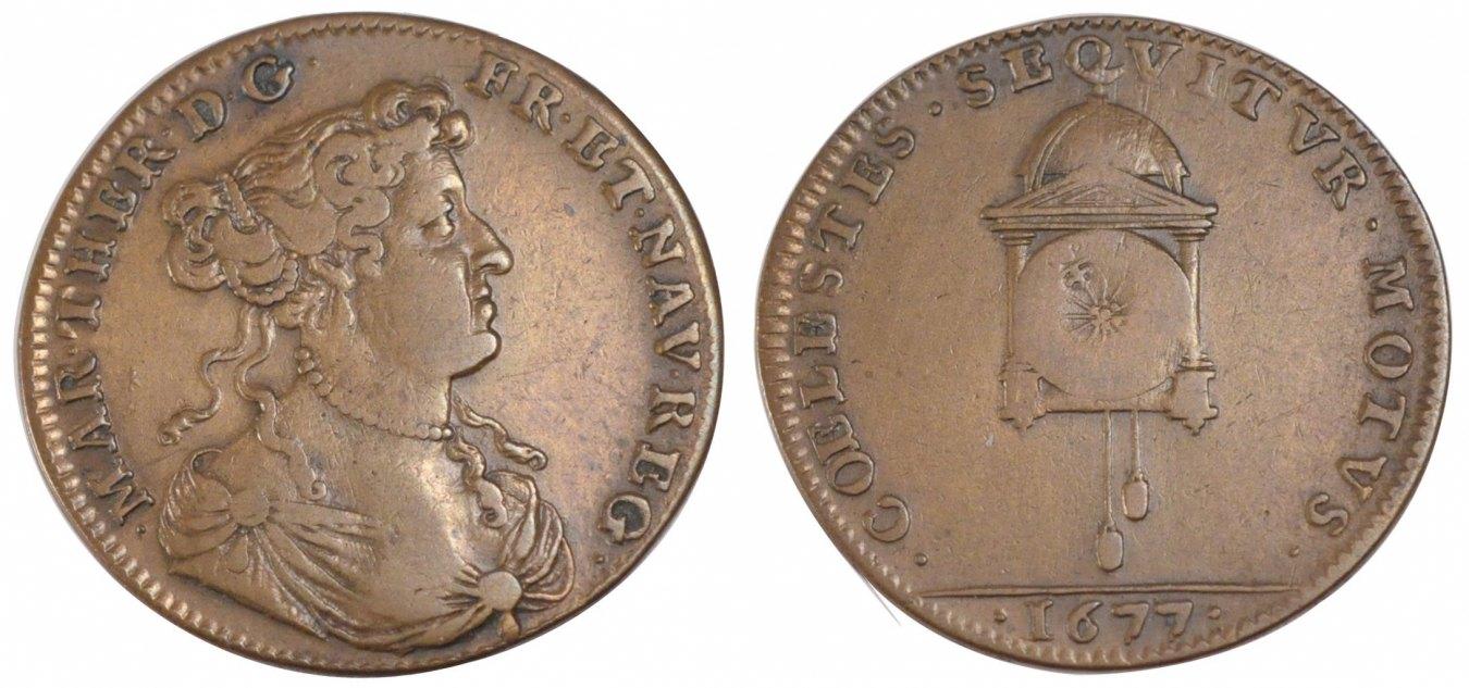 Frankreich betaalpenning 1677 Token, Royal, SS, Kupfer, Feuardent:13151 | MA-Shops