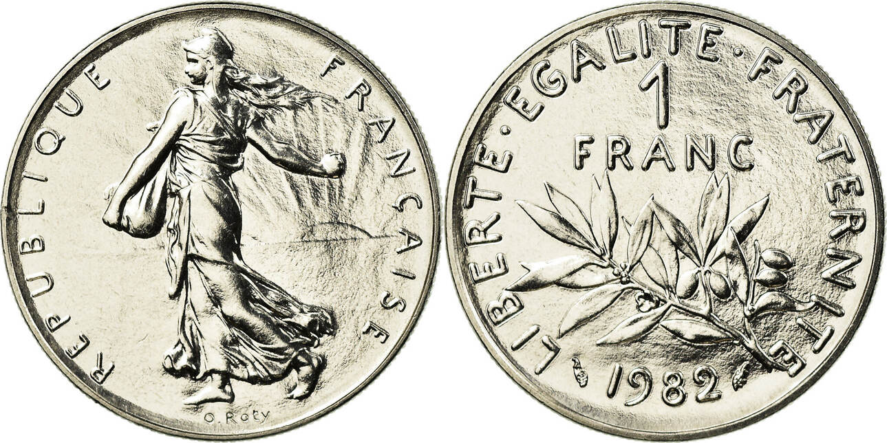 Frankreich Franc 1982 Paris Münze, Semeuse, Paris, STGL, Nickel, KM:925.1 | MA-Shops