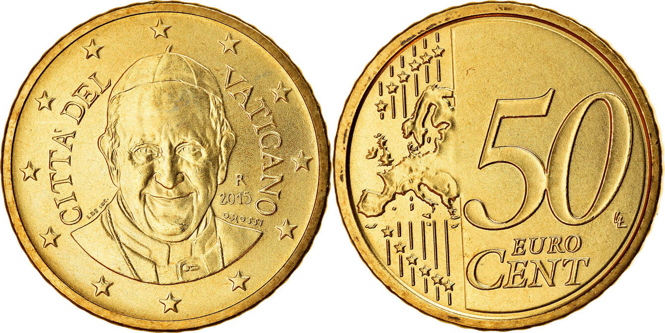 Vatikanstadt 50 Euro Cent 2015 Rome STGL, Messing | MA-Shops