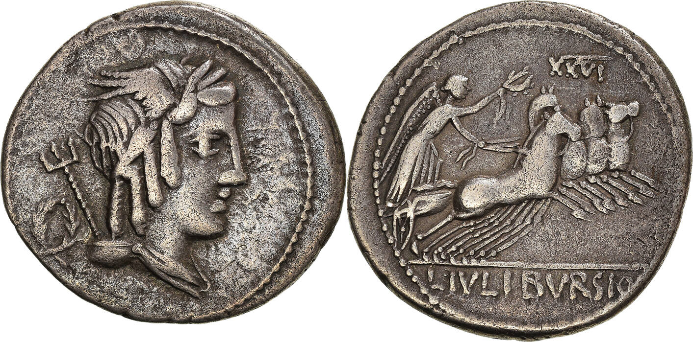 Denarius 85 BC Rome Münze, Julia, Rome, SS, Silber, Babelon:5 | MA-Shops