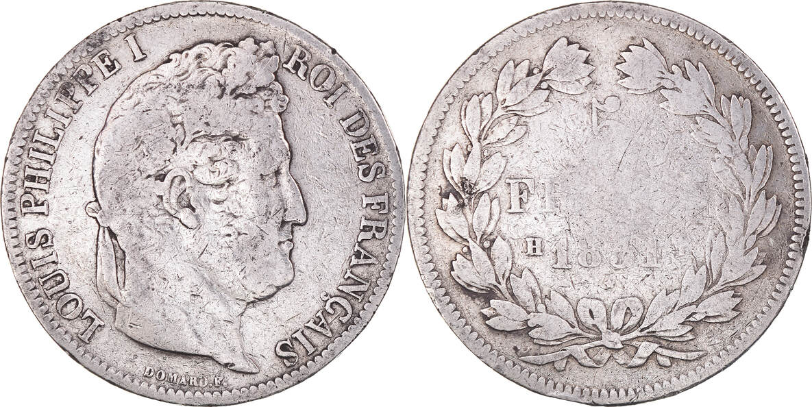 Frankreich 5 Francs 1831 H Münze, Louis-Philippe, La Rochelle, SGE+ ...