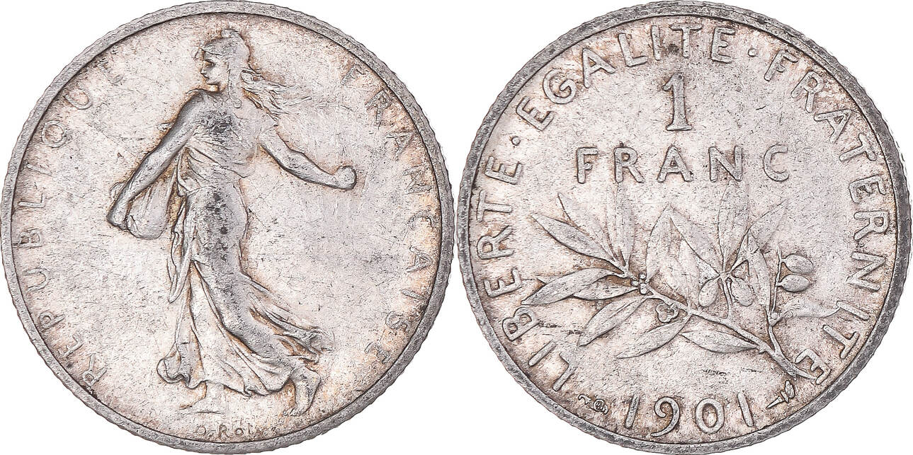 Frankreich Franc 1901 Paris Münze, Semeuse, Paris, VZ, Silber, KM:844.1, Le | MA-Shops