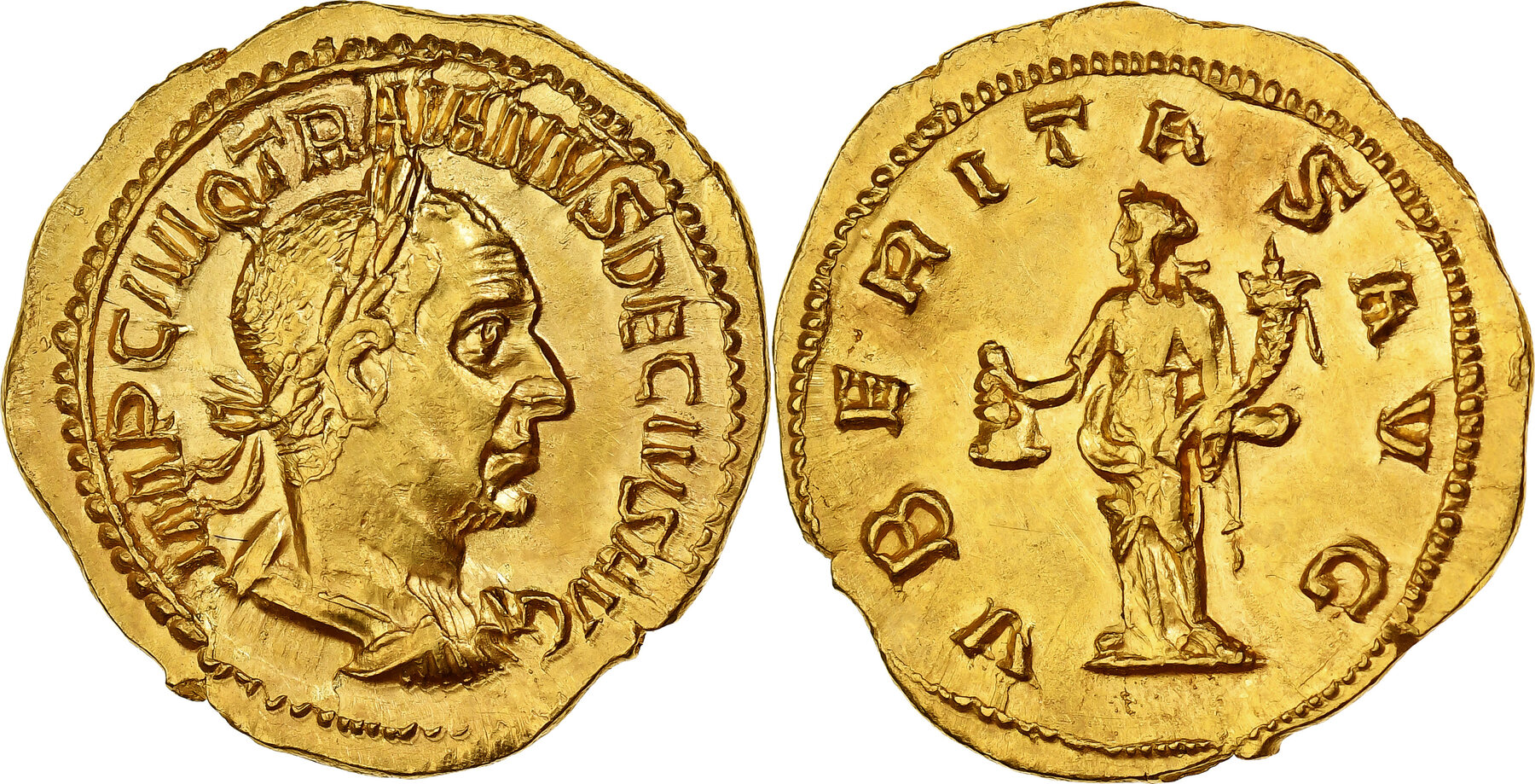 Aureus 249-251 Rome Trajan Decius, Rome, Gold, VZ+, RIC:28a | MA-Shops