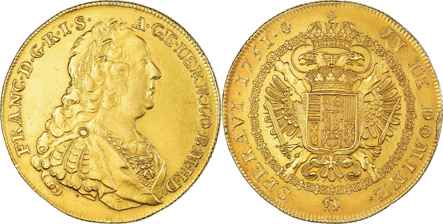 Austrian Netherlands 10 Sovereigns 1751 Antwerp Francis I, Antwerpen ...