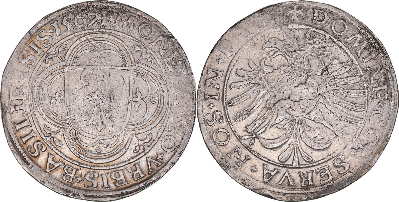 City of Basel 60 Kreuzer 1567 Basel Basel, Silber, SS | MA-Shops