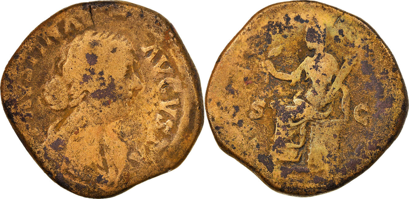 Sesterz 161-164 Rome Münze, Faustina II, Rome, Rare, S, Bronze, RIC:1623 | MA-Shops