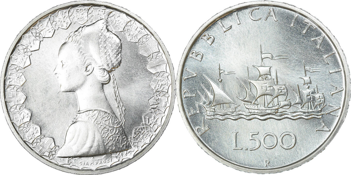 Italien 500 Lire 1994 R Münze, Rome, UNZ, Silber, KM:98 | MA-Shops