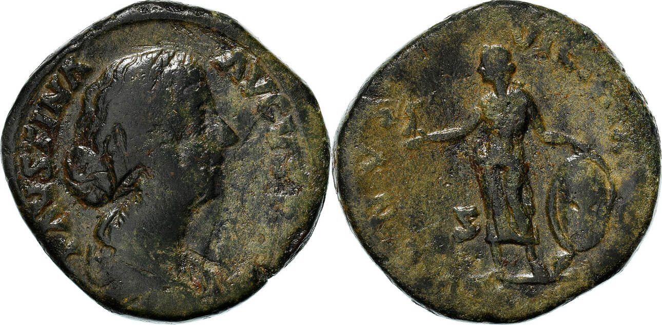 Sesterz Münze, Faustina II, Roma, S+, Bronze, RIC:1688 | MA-Shops