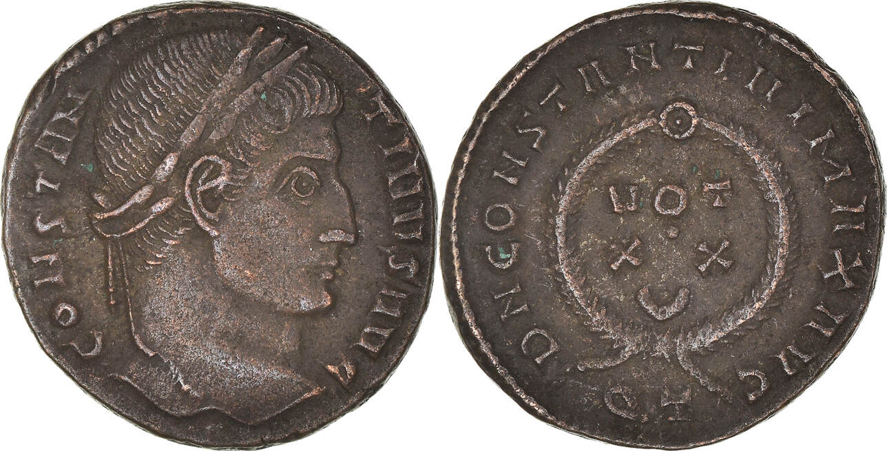 Follis 325 Ticinum Münze, Constantine I, Ticinum, VZ, Bronze, RIC:174 ...