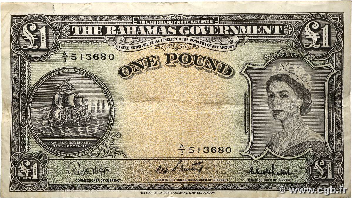 BAHAMAS 1 Pound 1953 SS | MA-Shops