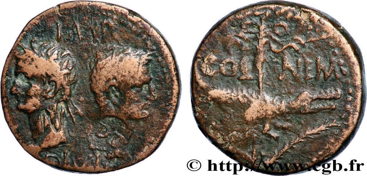 THE JULIO-CLAUDIANS (27 BC to 69 AD) Dupondius COL NEM (as) c. 10 v ...