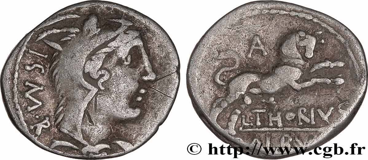 THE REPUBLIC (280 BC to 27 BC) Denier THORIA Rome 105 AC. (17,5mm, 3 ...