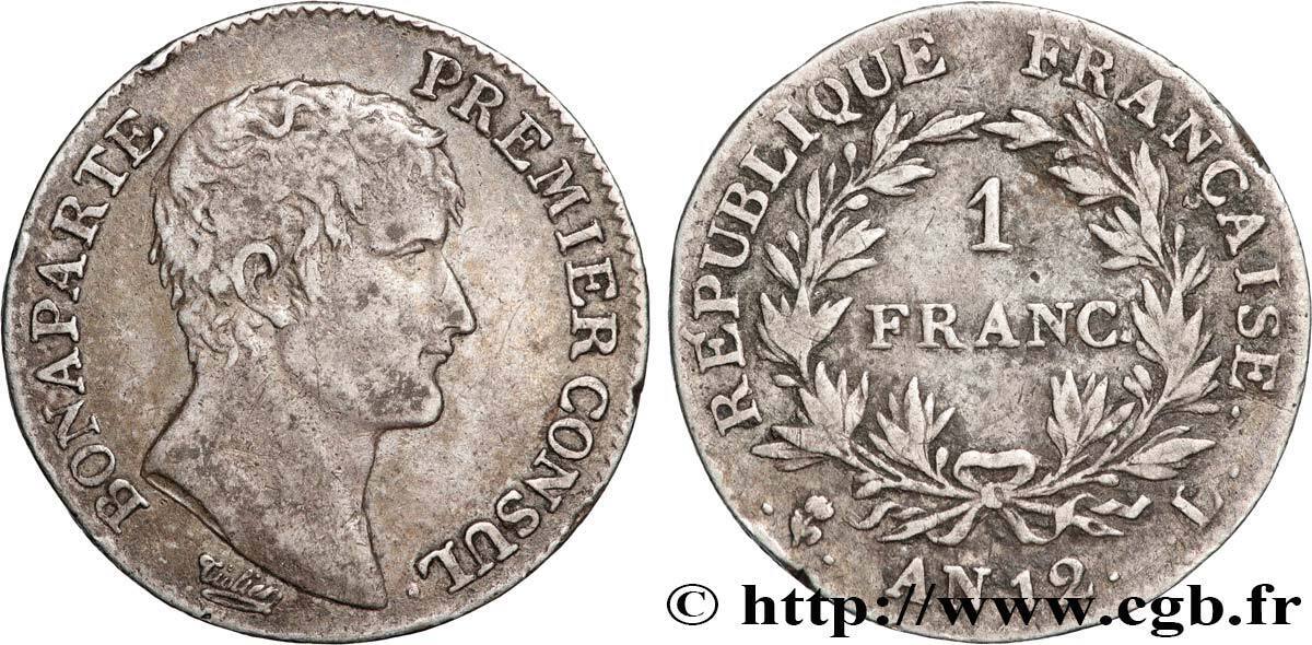 FRANKREICH 1 franc Bonaparte Premier Consul FRANZOSISCHES KONSULAT Bayonne 1804 (23mm, 4,88g, 6h ...