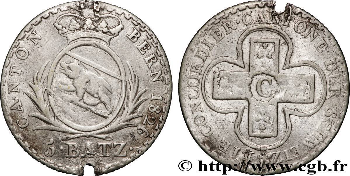 5 Batzen SCHWEIZ - KANTON BERN Berne 1826 (27mm, 4,04g, 6h) fVZ | MA-Shops