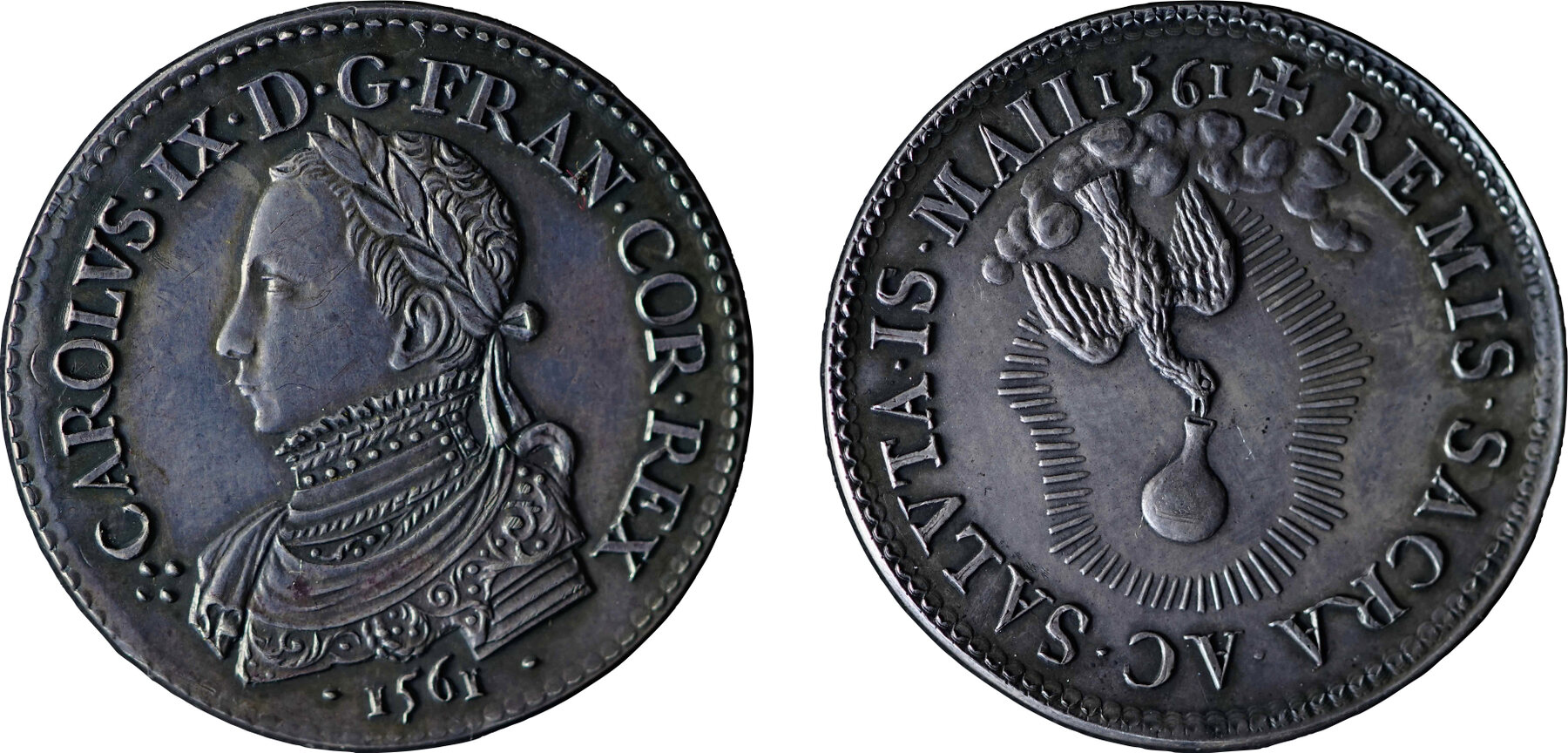 France 1561 Silver Token of the coronation of Charles IX in Reims. | MA ...
