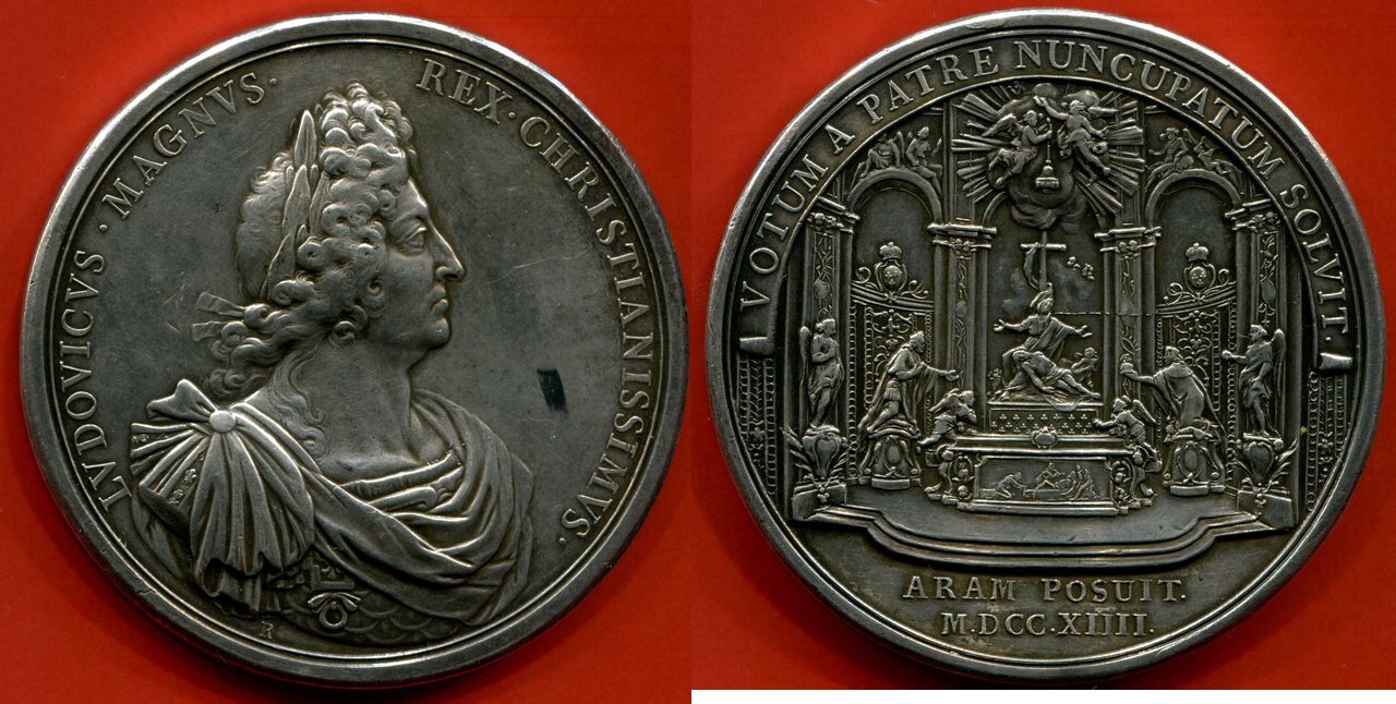 Médailles MEDAILLE 1714 LOUIS XIV 1643-1715 D'EPOQUE EN ARGENT A ...