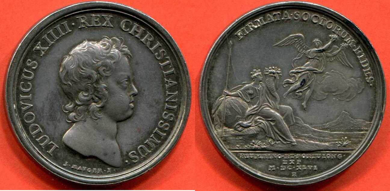 Médailles MEDAILLE LOUIS XIV 1643-1715 D'EPOQUE EN ARGENT PRISE DE ...