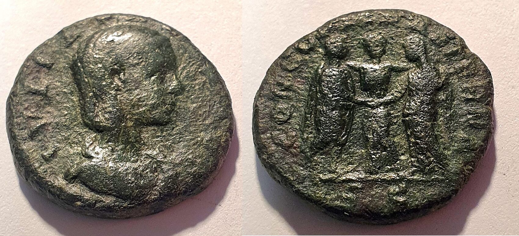 Rom 219-220 n.Chr. Seltenes As von Julia Paula Rs. Elagabal mit Julia ...