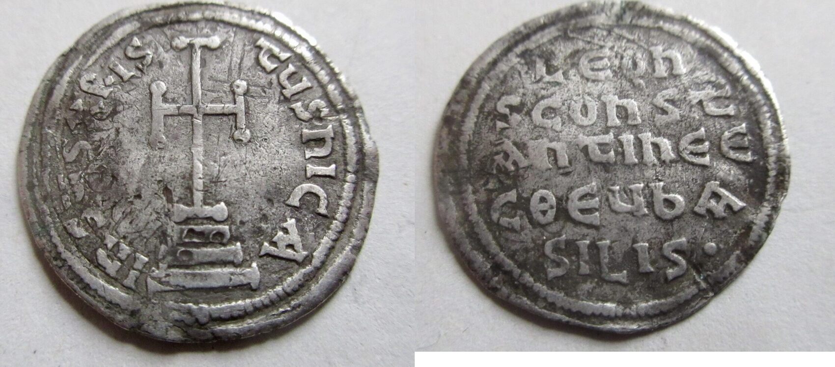 Byzanz 775-780 n. Chr. Silber-Miliaresion von Leo IV. aus Constantinopel sehr schön | MA-Shops