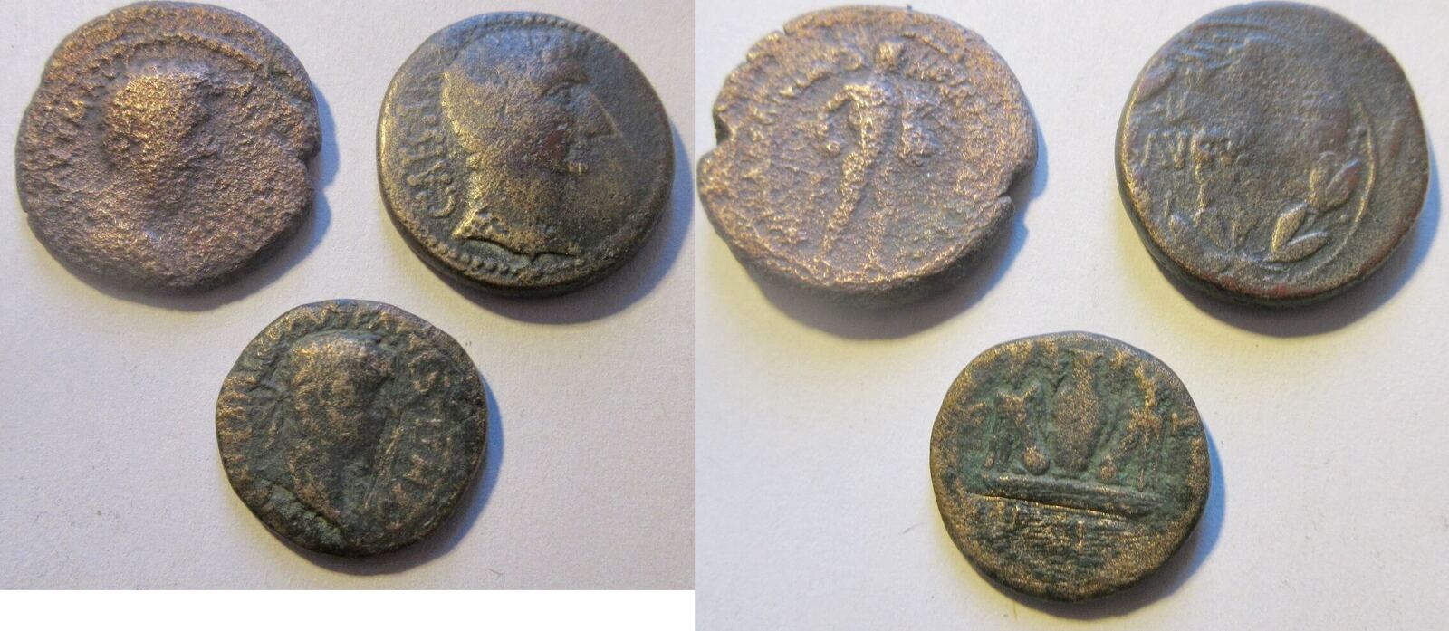 Rom ca. 10 n.C.-180 n.C. Lot von 3x AE von Augustus, Trajan und Marc ...