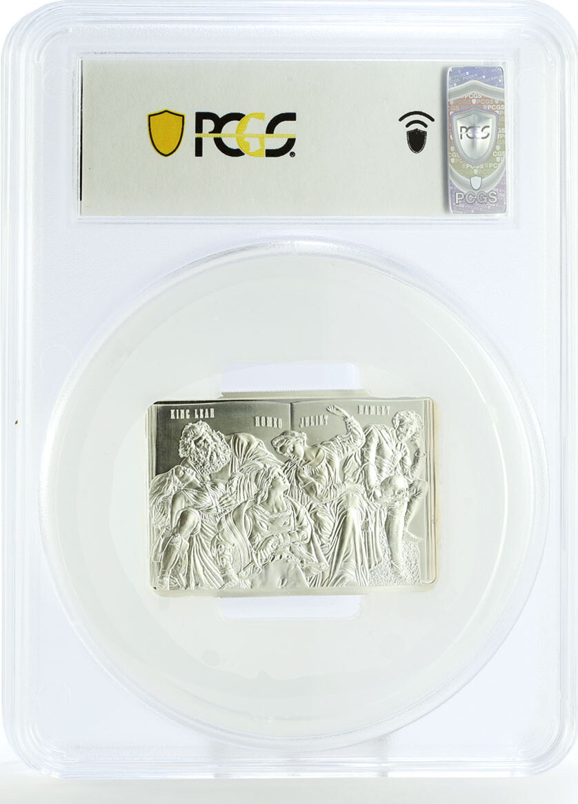 Niue 2 dollars 450 Years William Shakespeare Literature PR69 PCGS Ag ...