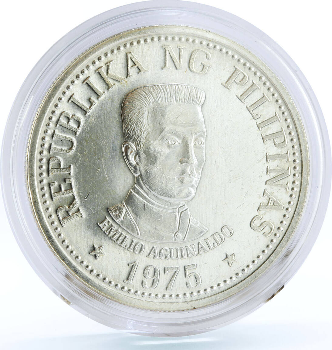 Philippines 25 piso 1st President Emilio Aguinaldo proof silver coin ...