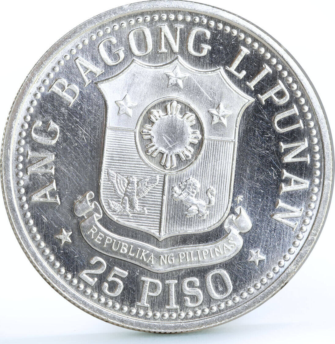 Philippines 25 piso 1st President Emilio Aguinaldo proof silver coin ...