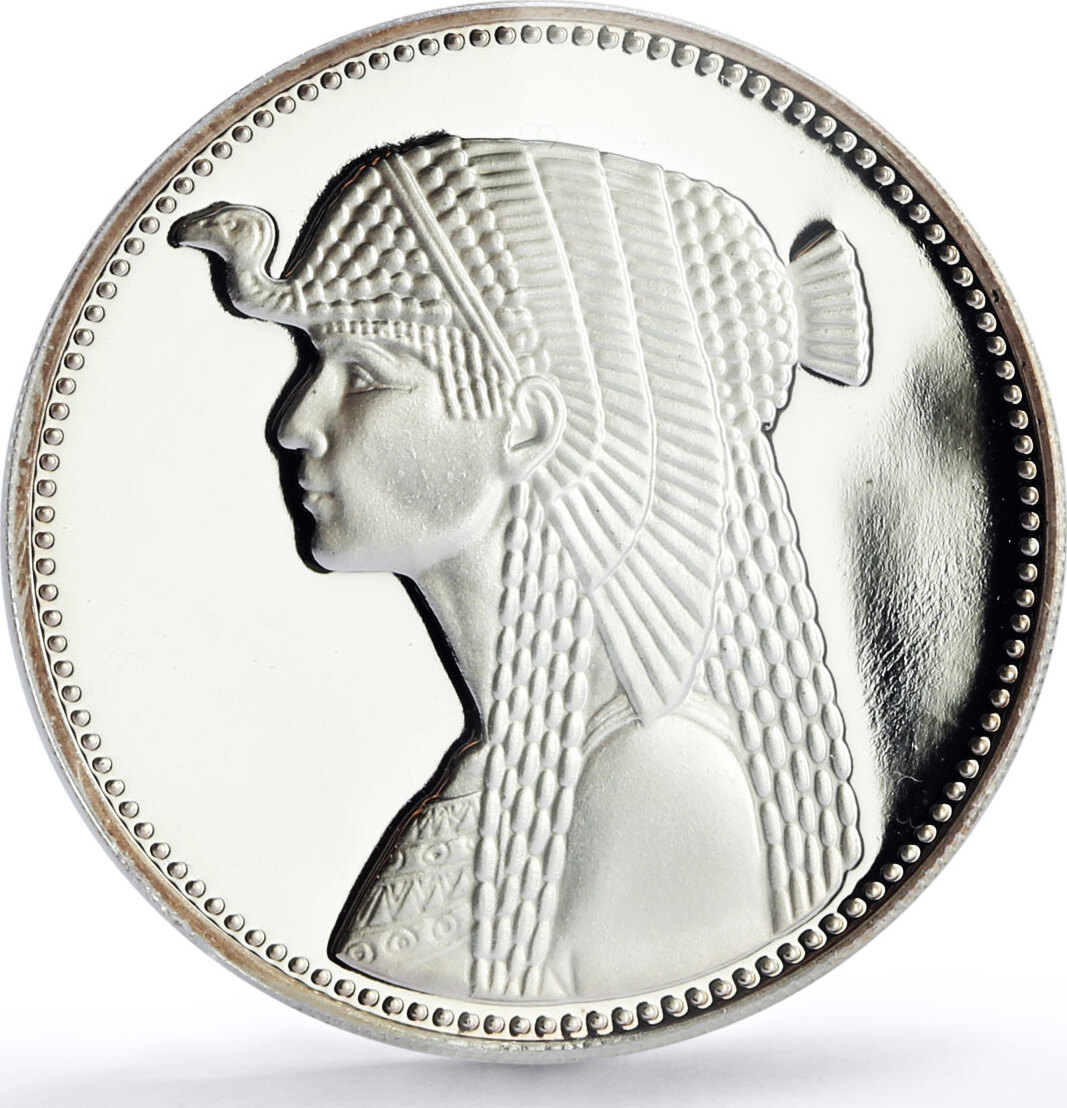 Egypt 5 pounds Treasures Cleopatra Head Facing PR69 PCGS silver coin ...