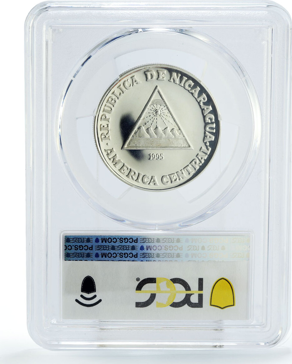 Nicaragua 1 cordoba FAO World Food Day KM-87 PR67 PCGS silver coin 1995 ...