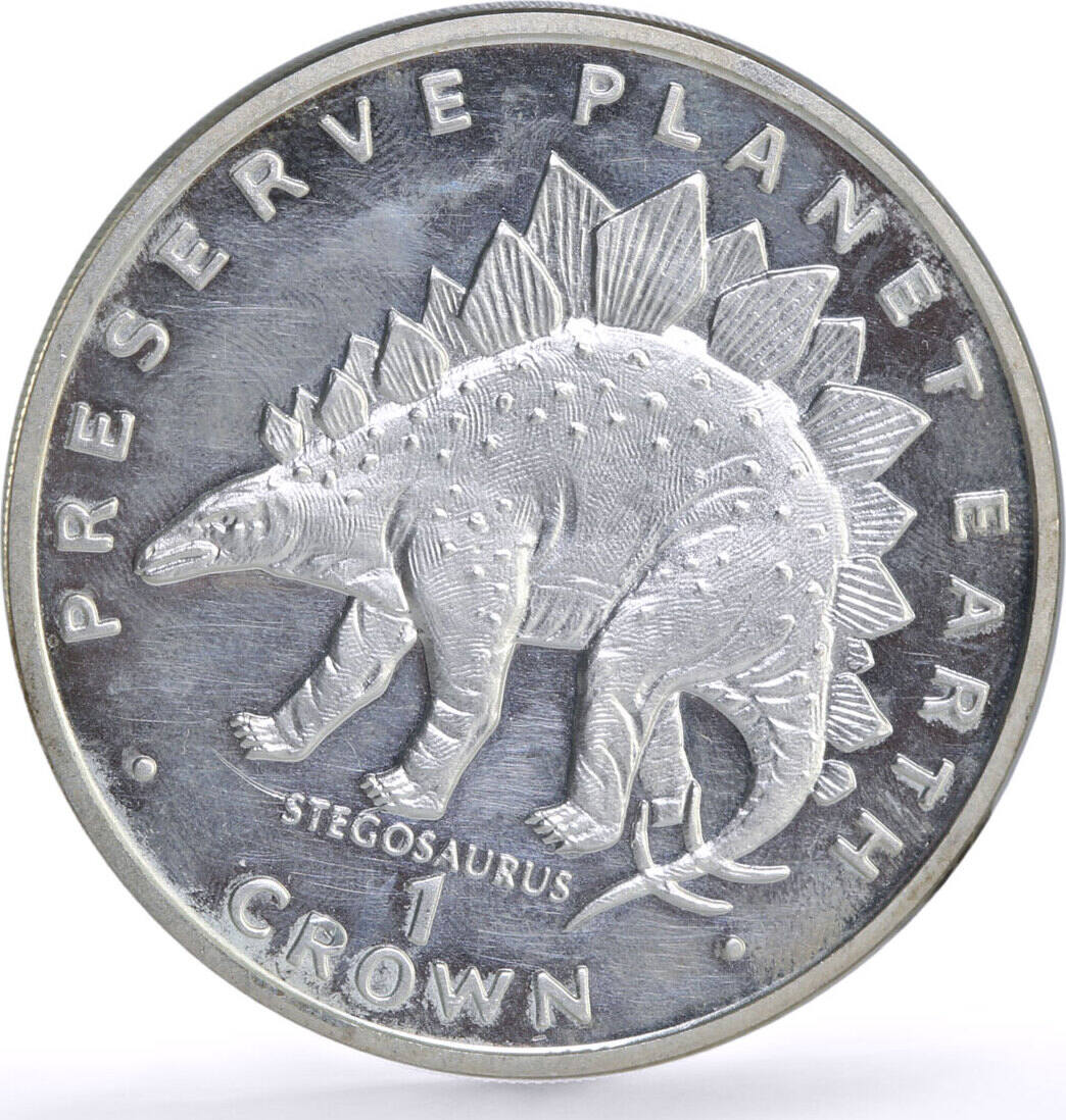 Gibraltar 1 crown Preserve Planet Earth Stegosaurus Dinosaur silver ...
