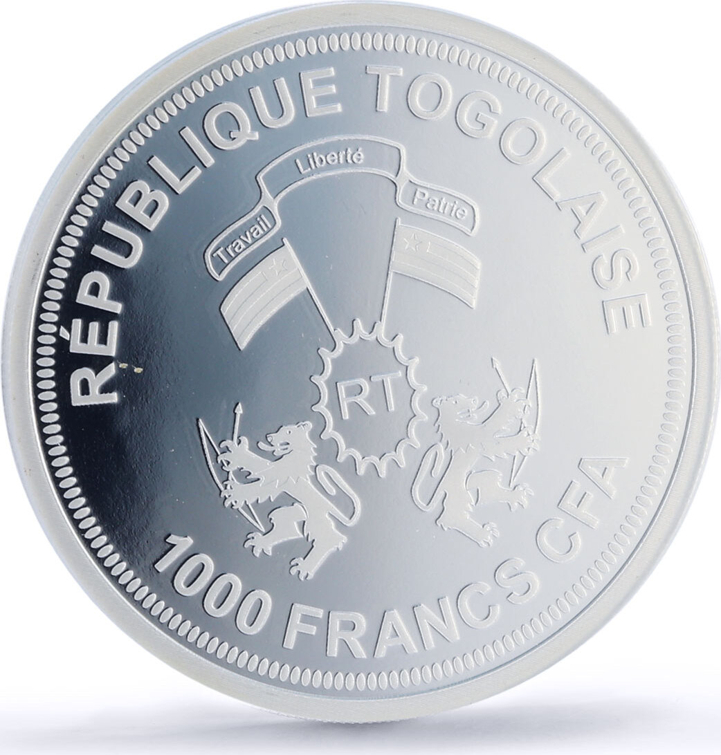 Togo 1000 francs Venus Solar System Planets Space PR69 PCGS silver coin ...