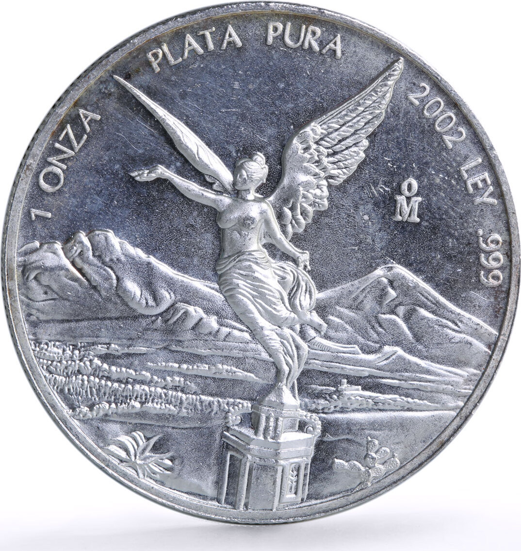 Mexico 1 onza Libertad Angel of Independence silver coin 2002 BU | MA-Shops