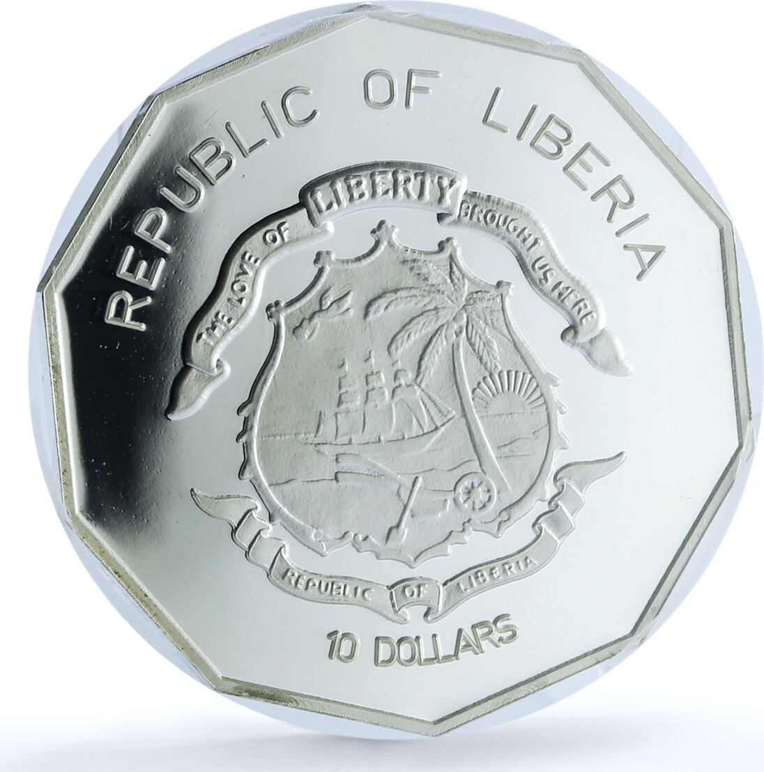 Liberia 10 dollars Illusion KM-491 Art PR 70 PCGS silver coin 2001 PP ...