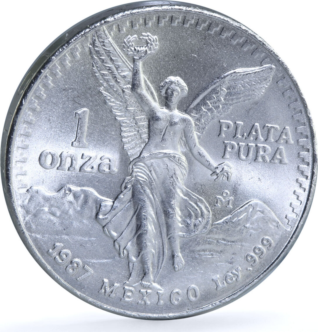 Mexico 1 onza Libertad Angel of Independence KM-494.1 Bullion silver ...