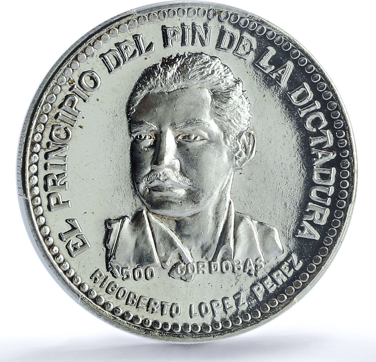 Nicaragua 500 cordobas Rigoberto Lopez Perez KM-47 PR 67 PCGS silver ...