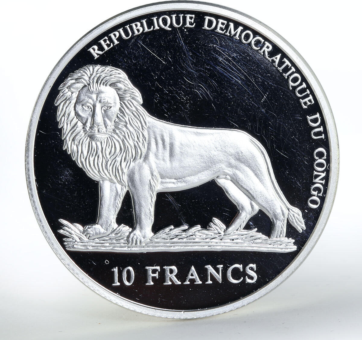 Congo 10 francs Melchior Star crystal proof silver coin 2005 PP | MA-Shops