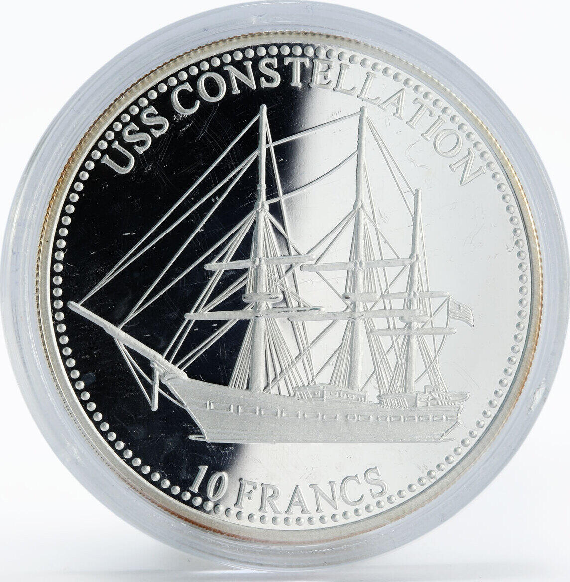 Democratic Republic of the Congo Congo 10 francs Seafaring USS ...