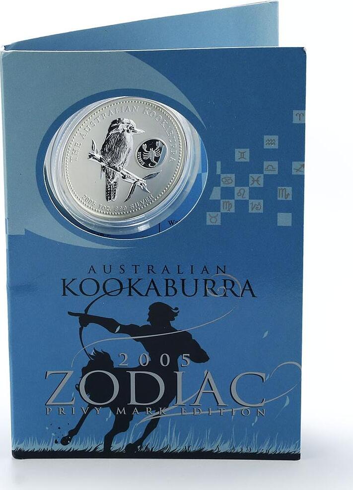 Australia 1 dollar Kookaburra Bird Zodiac Signs Scorpio silver coin ...
