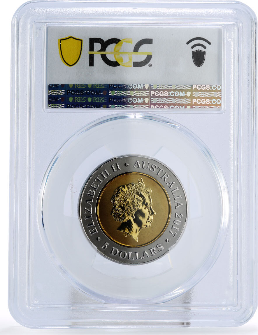 Australia 5 dollars Planetary Coin Saturn Space MS69 PCGS AlBronze coin ...