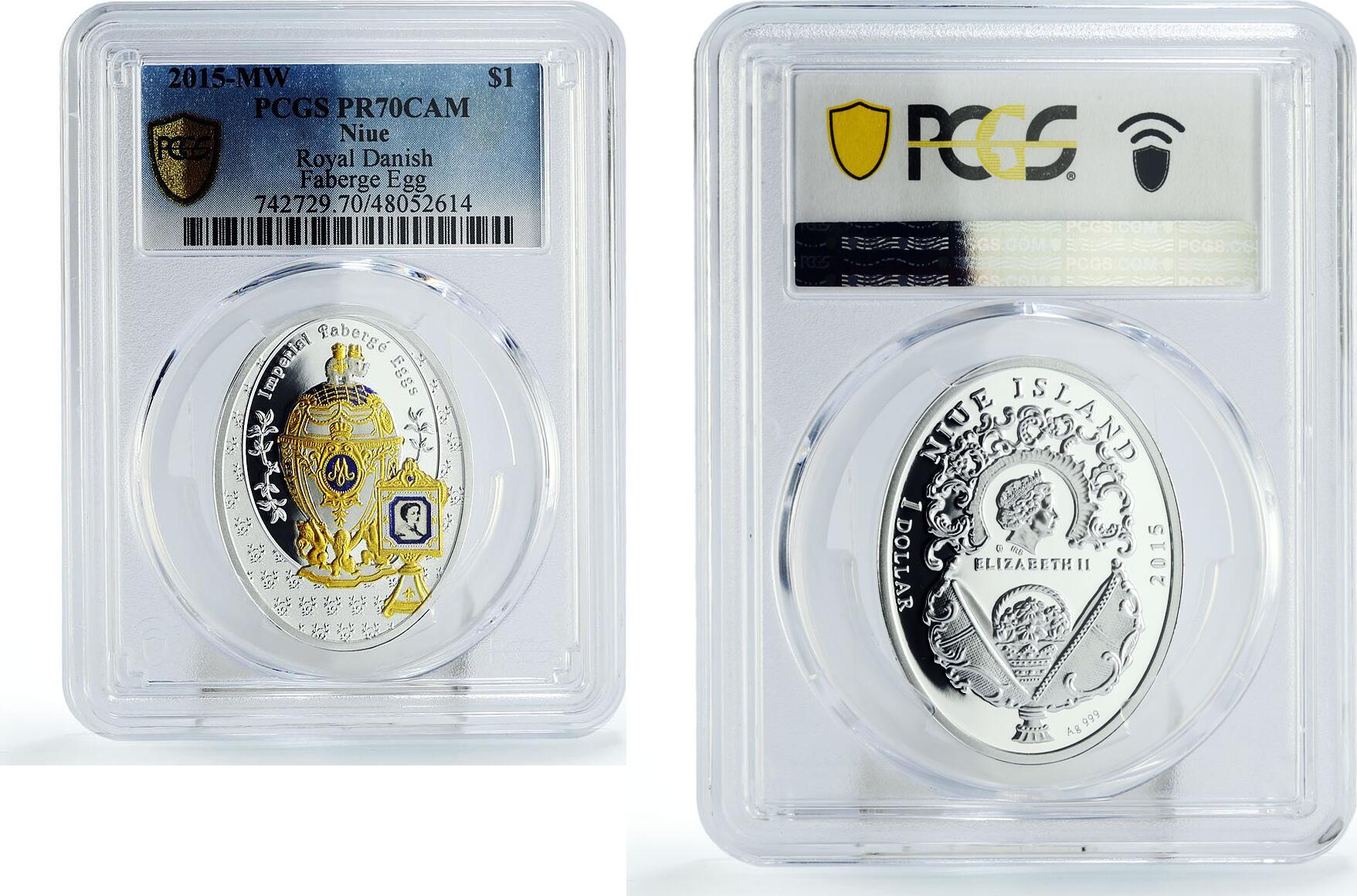 Niue 1 dollar Imperial Faberge Eggs Denmark Danish Egg Art PR70 PCGS ...